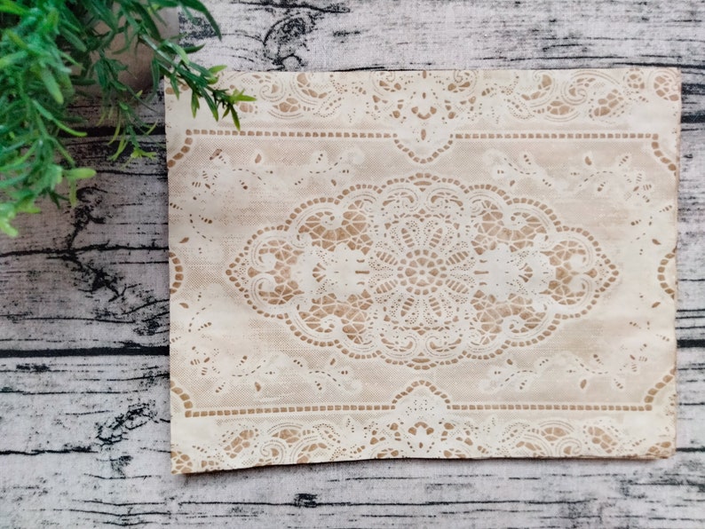 10 Sheets GRUNGY CENTERPIECE LACE Lace Paper Handmade Coffee | Etsy