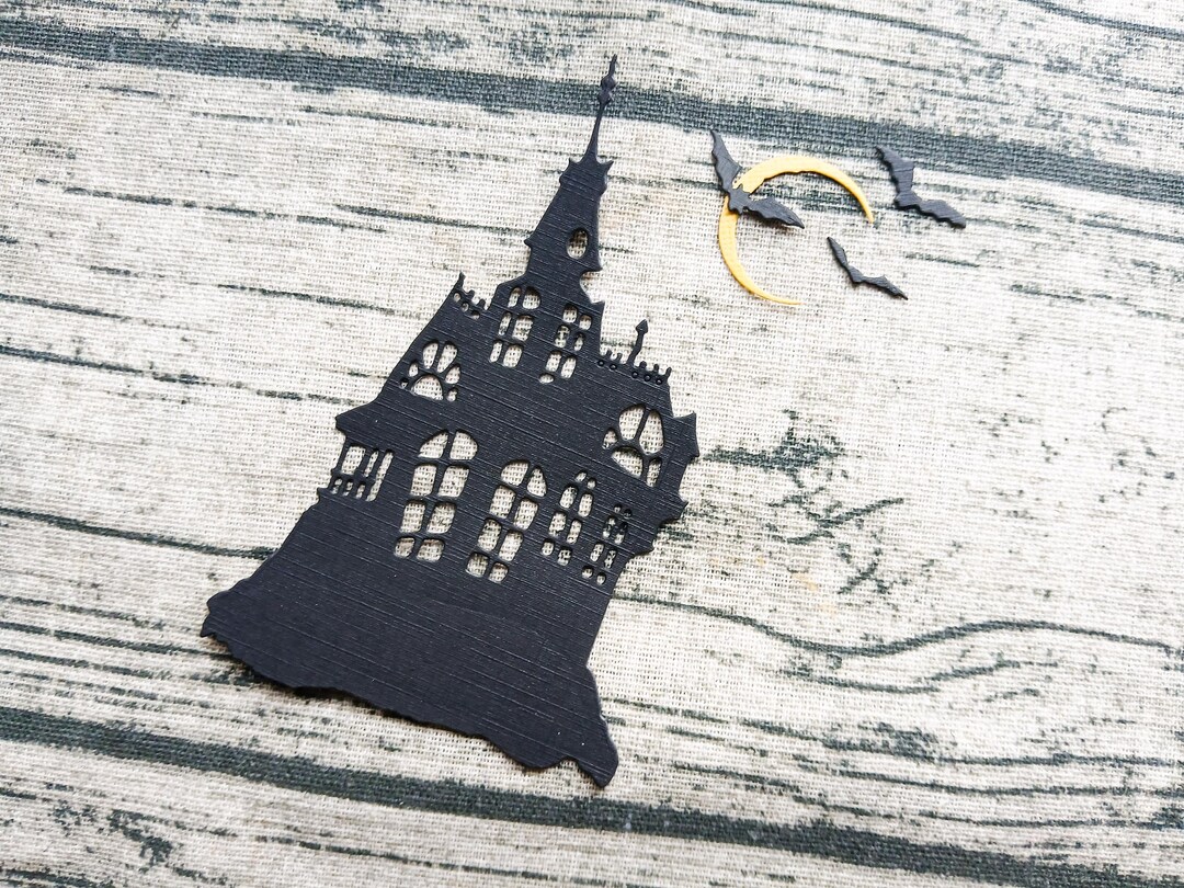 Haunted House Die Cuts | 5 Piece Set | Halloween | Ephemera ...