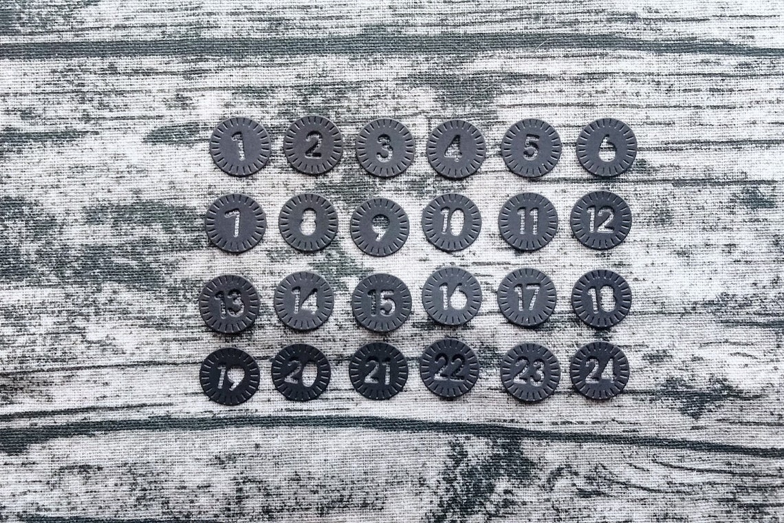 Countdown to Christmas, Full Set of Numbers, Numerals, Ephemera ...