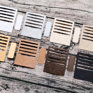 CHOICE! Set of 5 "stitched" Slotted Pockets, Tuck Spots, Die Cuts ...