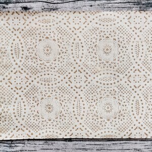 10 Sheets GEOMETRIC LACE Lace Paper, Handmade, Coffee Stained, Dyed ...