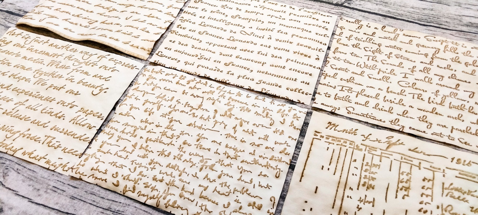 The Scribe Coffee-dyed Variety Paper Pack Pattern Handmade - Etsy