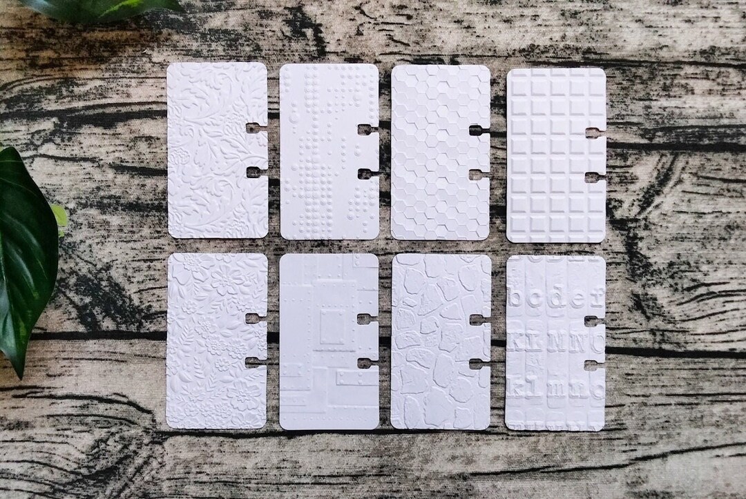 Embossed Rolodex Cards: "set G", Choose Your Dye Color & Pattern, Set ...