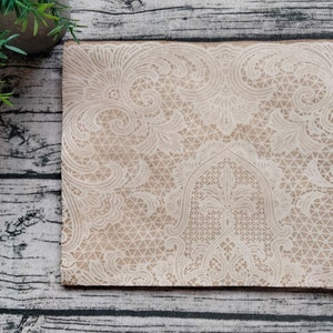 10 Sheets OPULENT LACE Lace Paper, Handmade, Coffee Stained, Dyed Paper ...