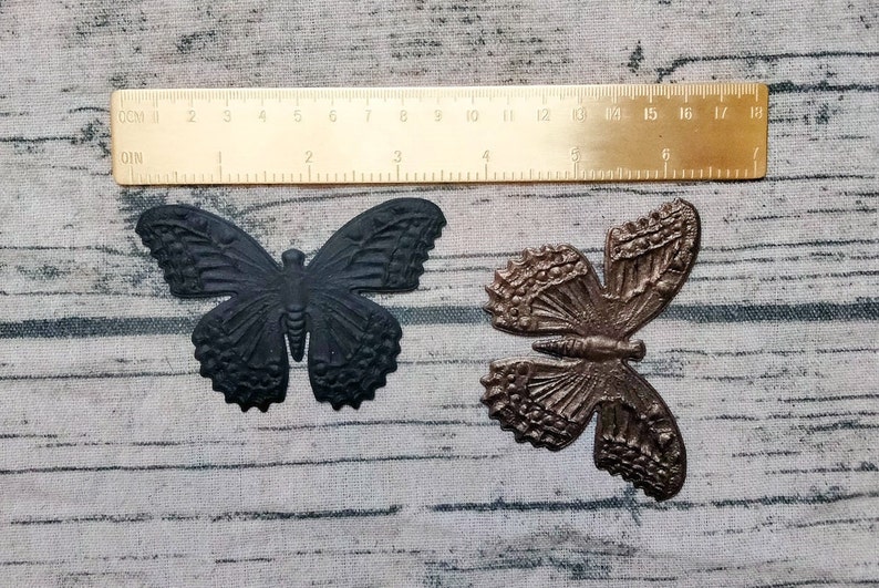 Set of 5 Vintage Style Embossed Butterflies, Die Cuts, Handmade ...
