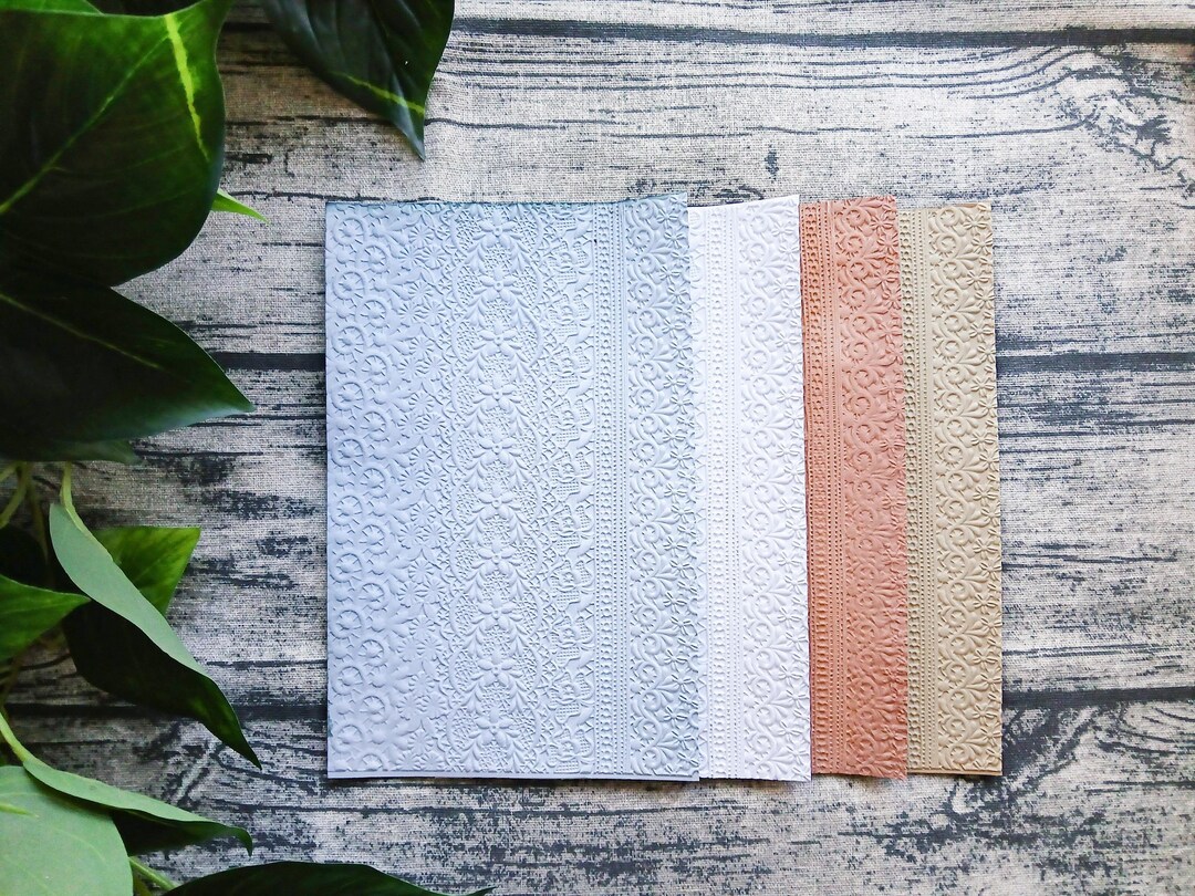 Embossed Cardstock: "lace", 5.5" X 8.5" Dyed Textured Paper - 5 Sheets ...