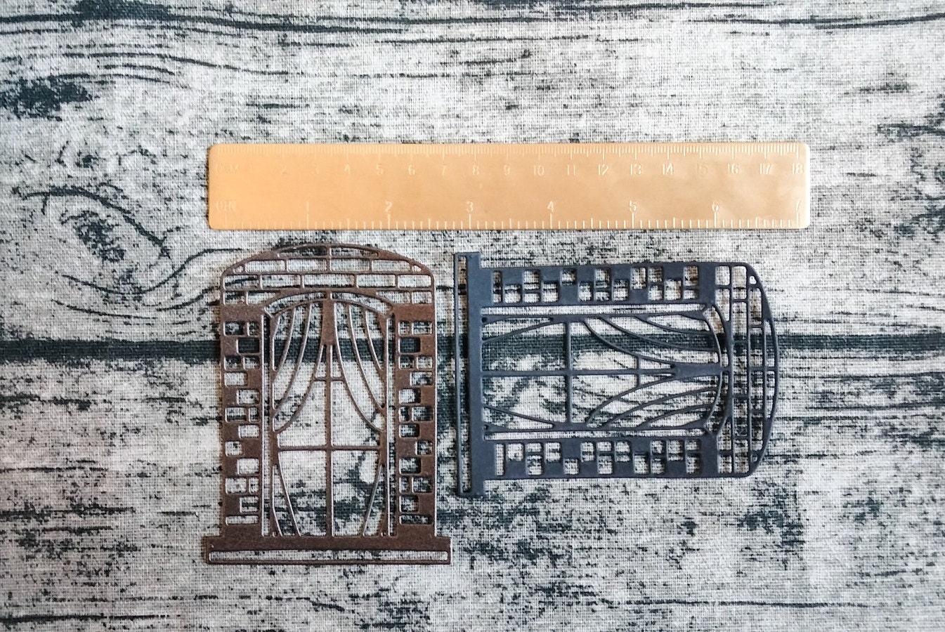 Set of 4 Arched Brick Paper Windows Die Cuts Handmade - Etsy