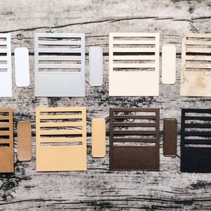 CHOICE! Set of 5 "stitched" Slotted Pockets, Tuck Spots, Die Cuts ...