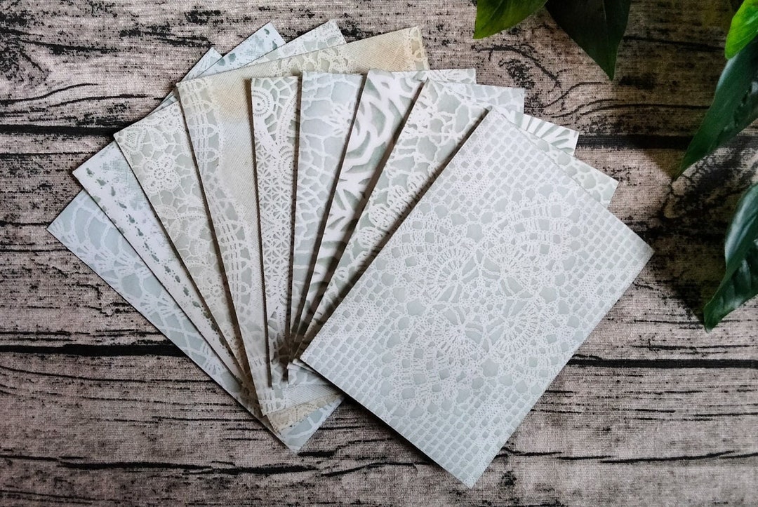 9 VARIETY CABBAGE Lace Paper Envelopes Pack #2, Handmade, Cabbage ...