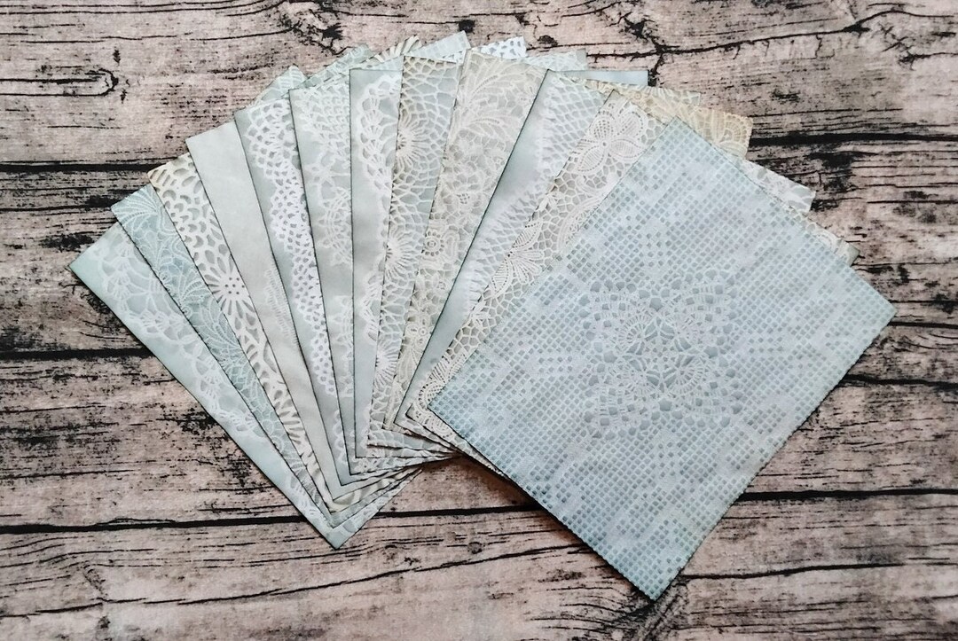 12 Sheets Variety CABBAGE Dyed Lace Paper Pack #2, Handmade, Coffee ...
