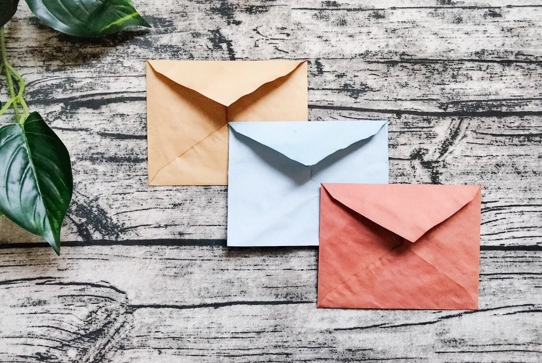 Set of 5 Dyed Envelopes, Handmade, Stained, Stationary, Junk Journal ...