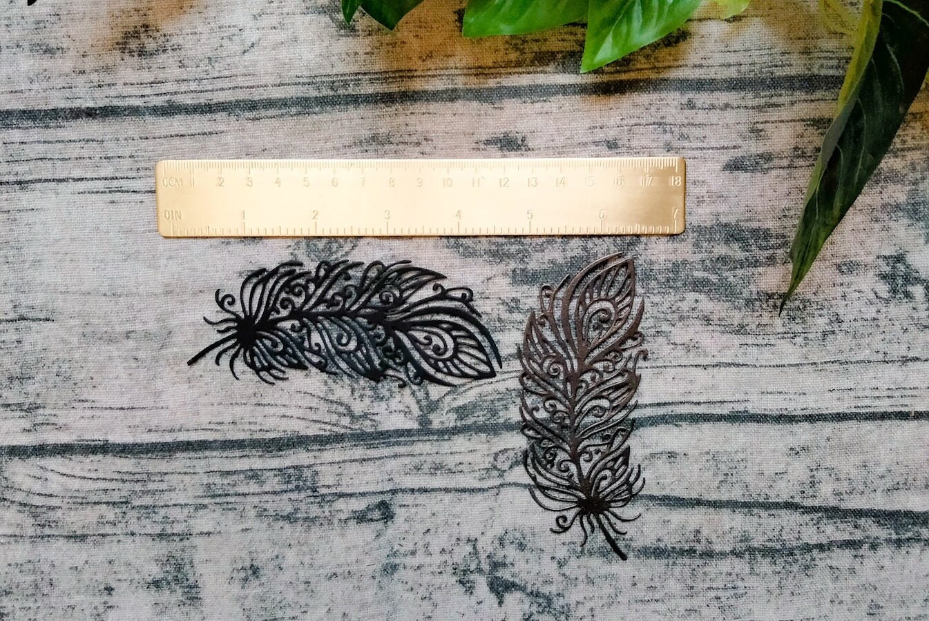 Set of 5 Paper Feathers Die Cuts Handmade Ephemera - Etsy