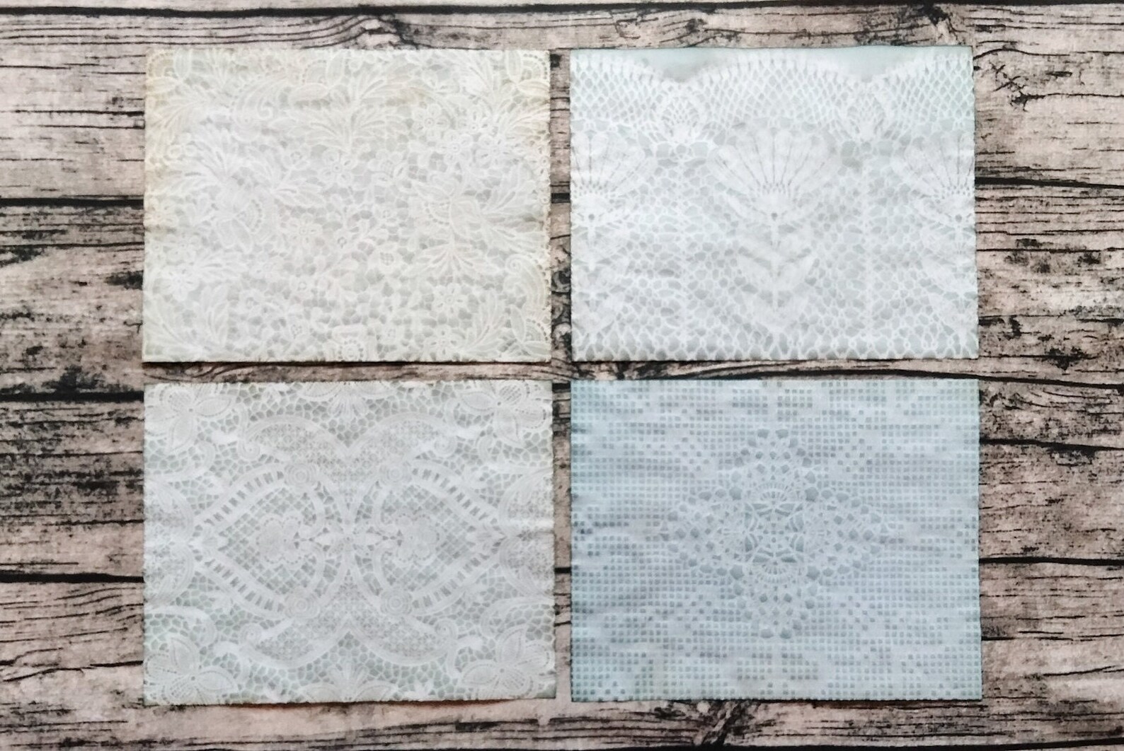 12 Sheets Variety CABBAGE Dyed Lace Paper Pack #2, Handmade, Coffee ...