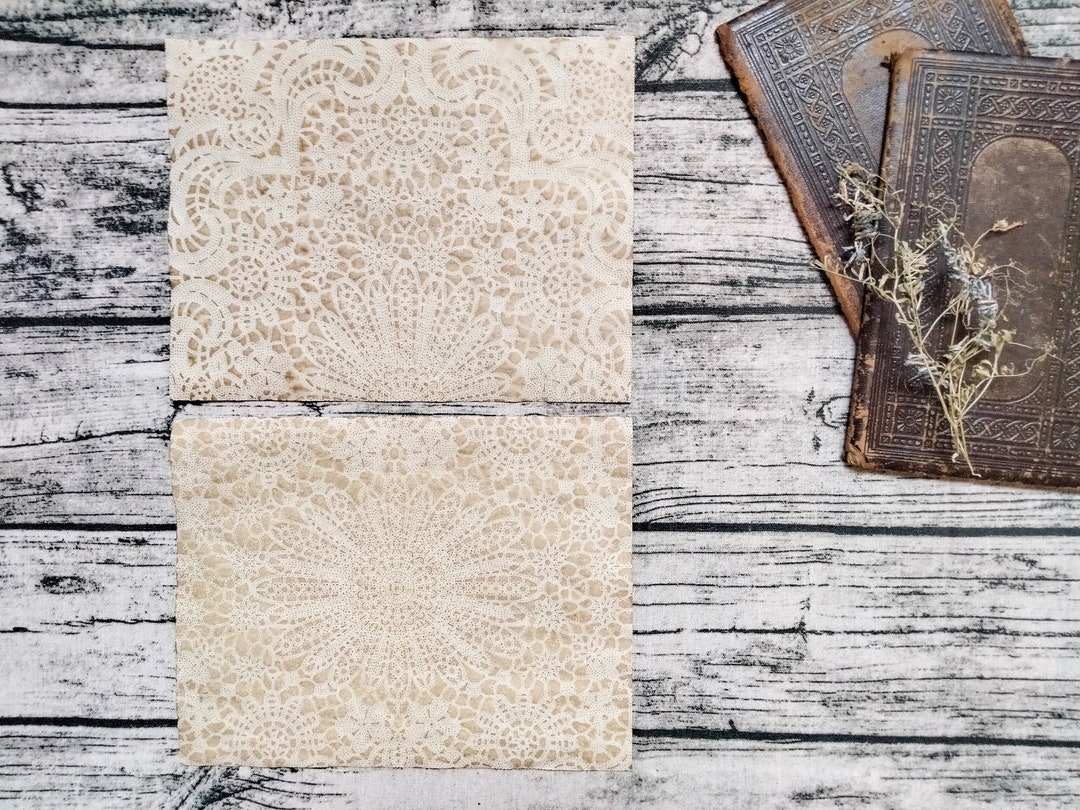 10 Sheets VENETIAN LACE Lace Paper, Choose Your Pattern, Handmade ...