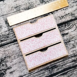 Set of 2 Coffee-dyed Slotted Pockets, Tuck Spots, Die Cuts, Handmade ...