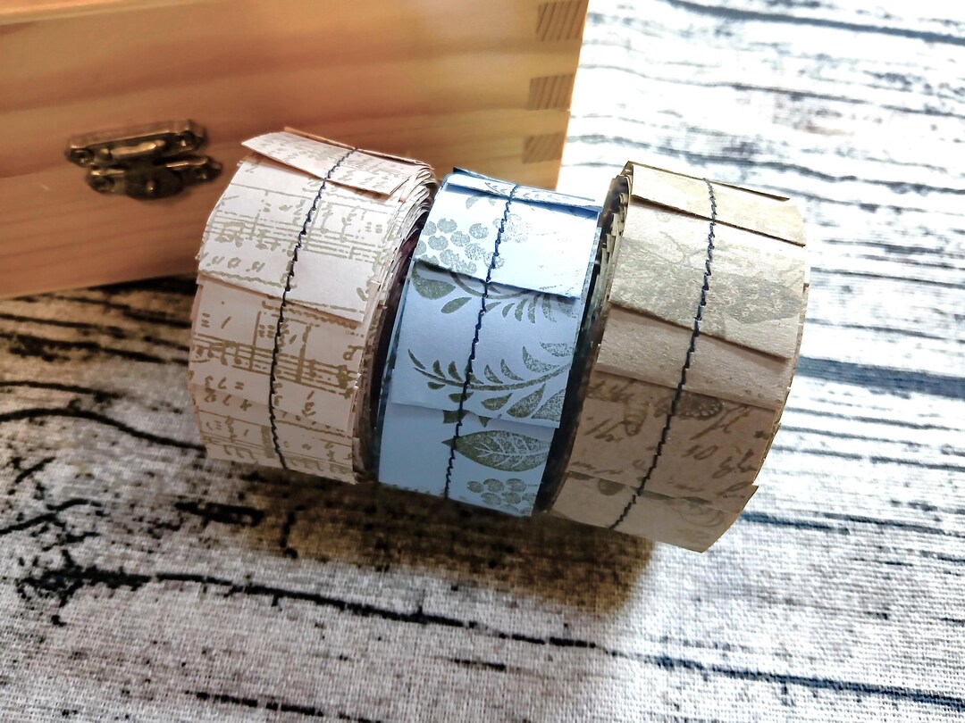 18" Colorful Dyed Paper Ruffle Rolls, Book Pages, Tea Dyed Paper, Sewn ...