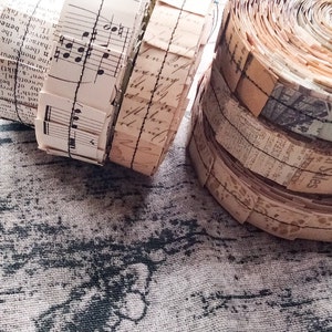 18 Neutral Lace Paper Ruffle Rolls, Book Pages, Tea Dyed Paper, Sewn ...