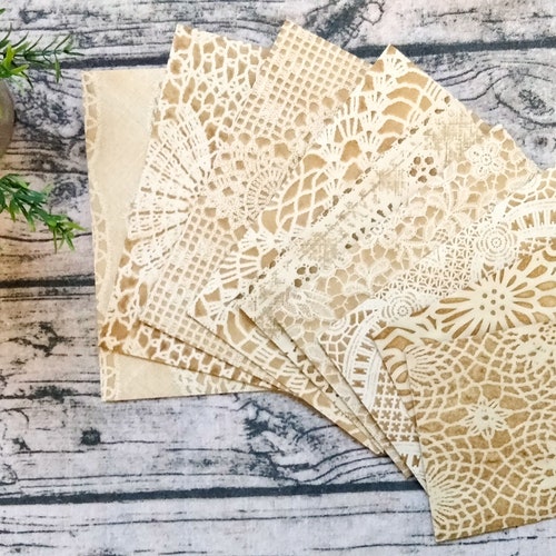 12 Sheets VARIETY Lace Paper Pack 2 Handmade Coffee - Etsy