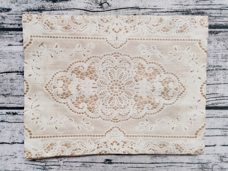 10 Sheets GRUNGY CENTERPIECE LACE Lace Paper Handmade Coffee | Etsy