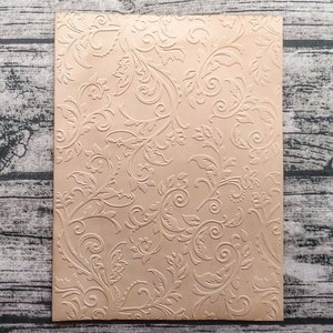 Full Sized 8.5" X 11" FLOURISH Embossed Cardstock, Dyed, Stained ...
