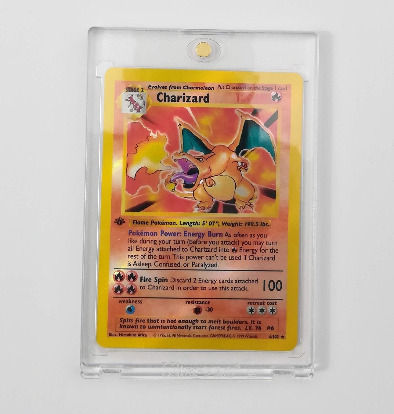 Custom Pokemon Holo Card Mewtwos Charizard Glurak Card Games Toys ...