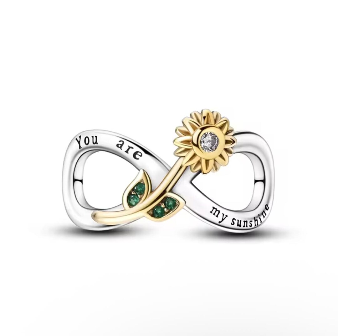 Pandora Silver You Are My Sunshine Sunflower Charm 925 Sterling Silver ...