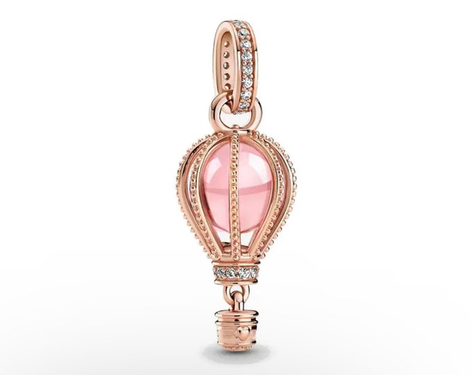 Pandora Rose Gold Pink Sparkling Balloon Charm - Etsy