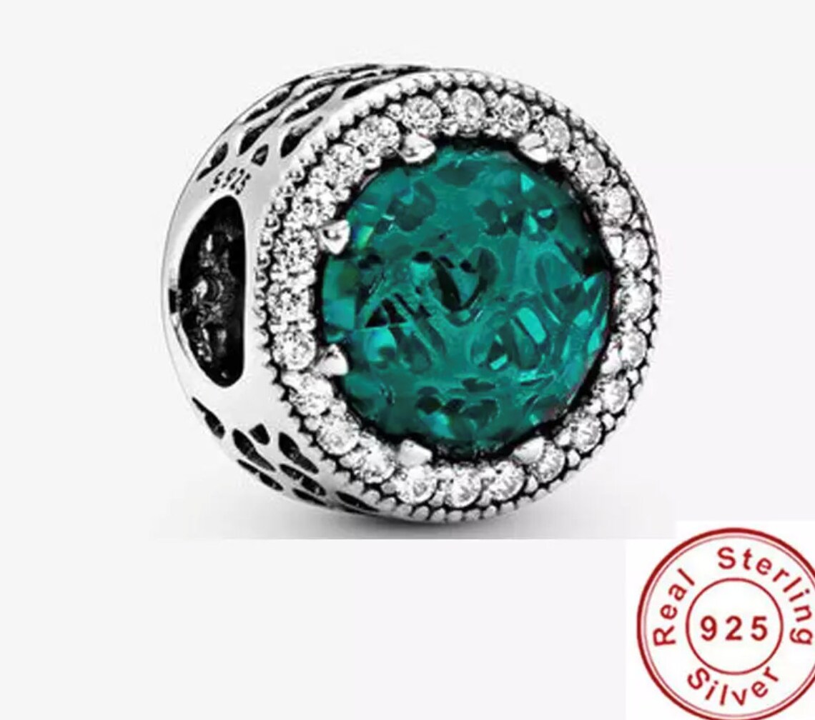 Pandora Silver Blue Jewel Charm 925 Sterling Silver - Etsy