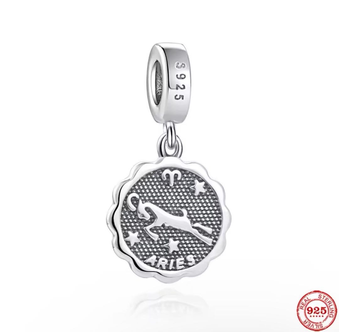 Pandora Sterling Silver Happy Birthday Zodiac "aries" Charm - Etsy