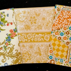 15 Piece Vintage Wallpaper Pack. 1970s Retro Wallpaper Bundle. Collage ...