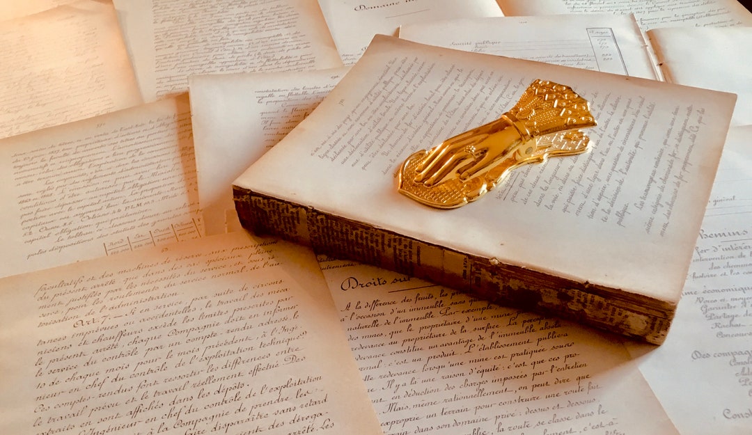 24 Piece Antique French Textbook Pages. Early 1900’s Paper Bundle ...