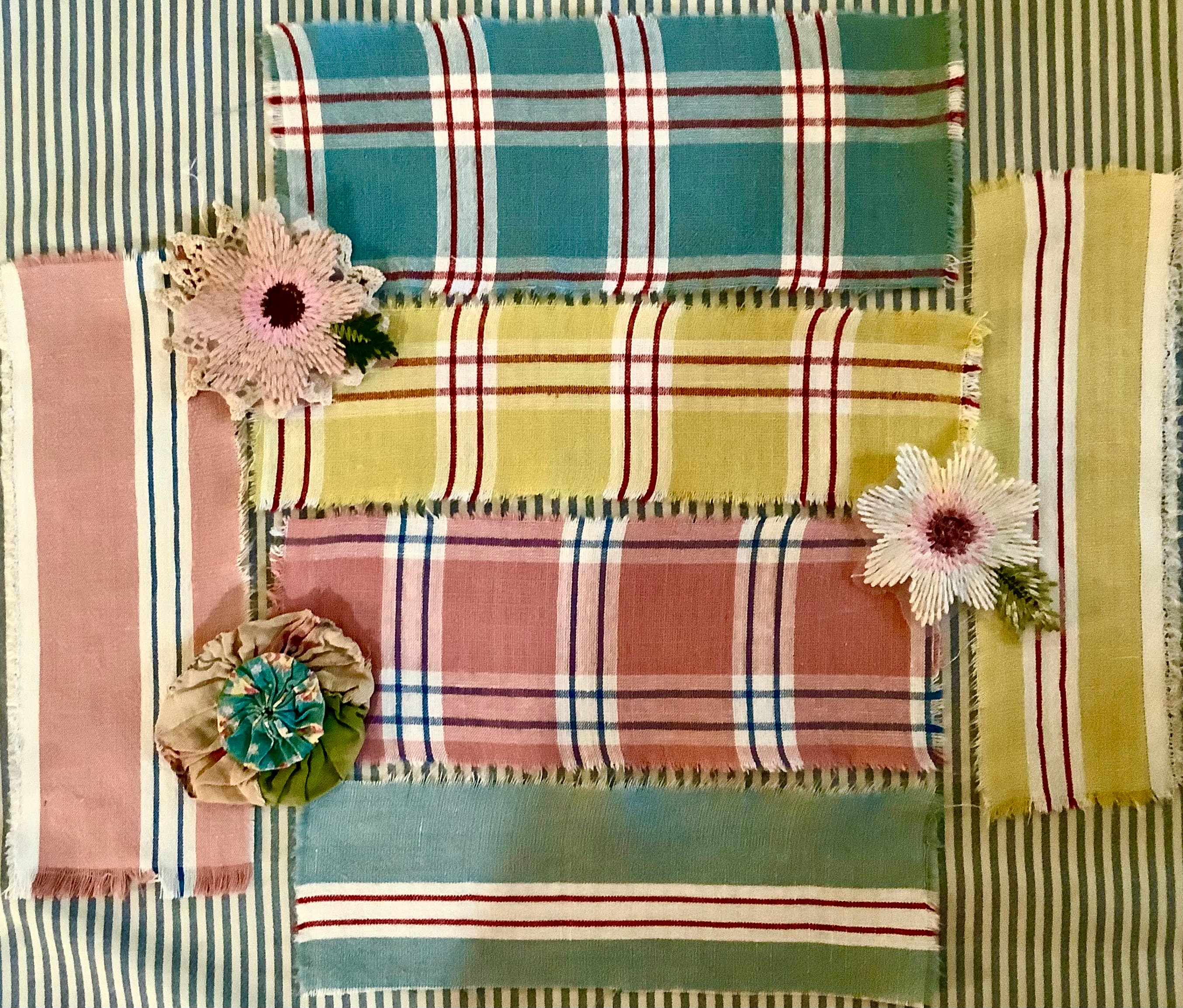 28 Piece Fabric Pack. Slow Stitch Bundle. Toile De Jouy Fabrics. Floral ...