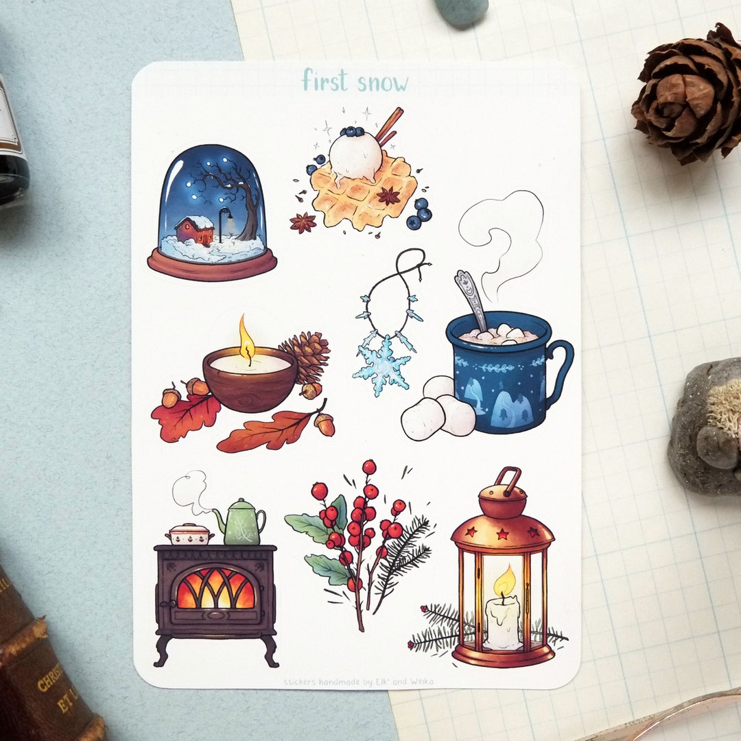 First Snow - Sticker Sheet - Etsy