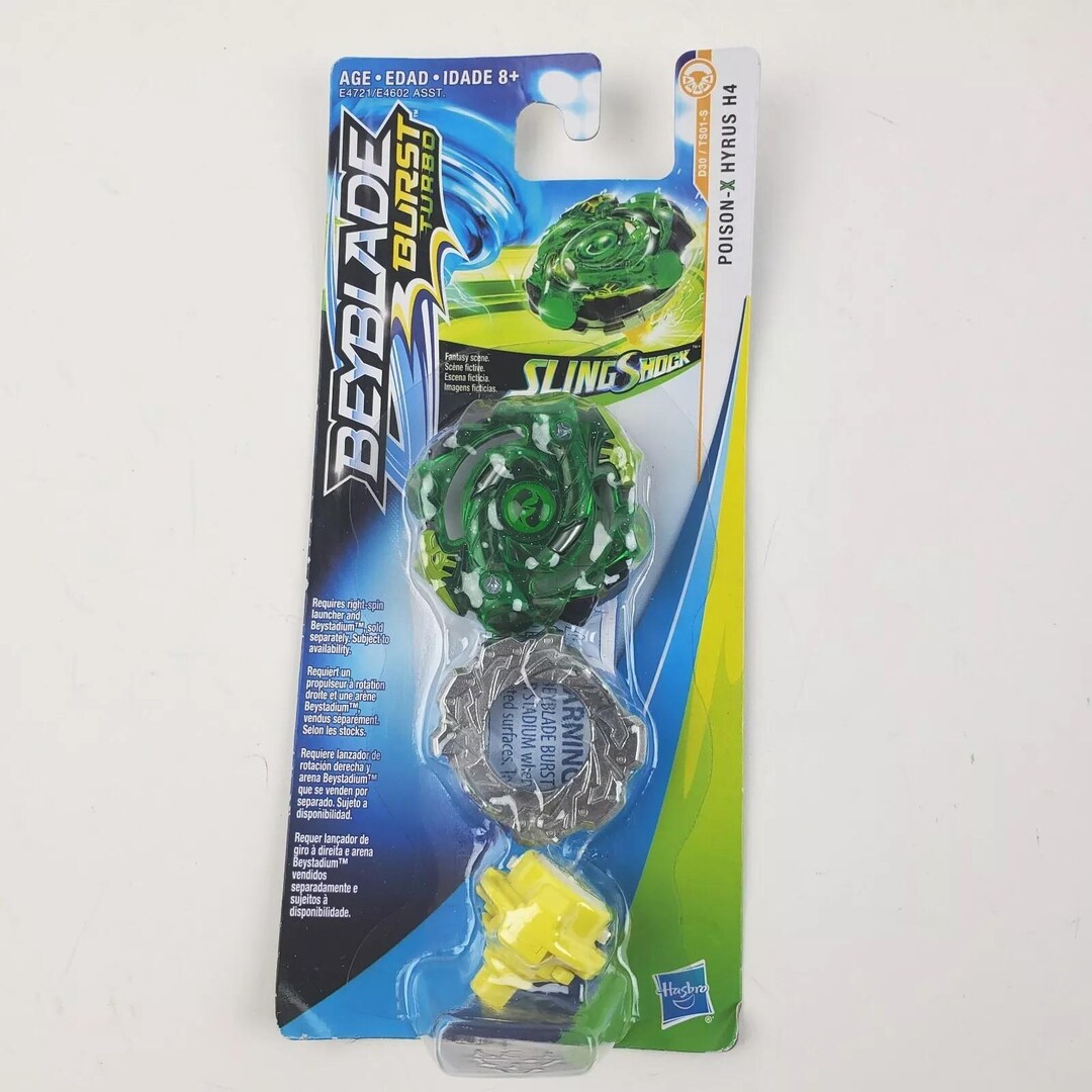 Beyblade Burst Turbo Slingshock Poison-x Hyrus Spinning Top Toy Hasbro ...