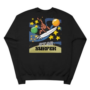 Surf style Crewneck Surf Fleece Sweater Surfing Fleece | Etsy