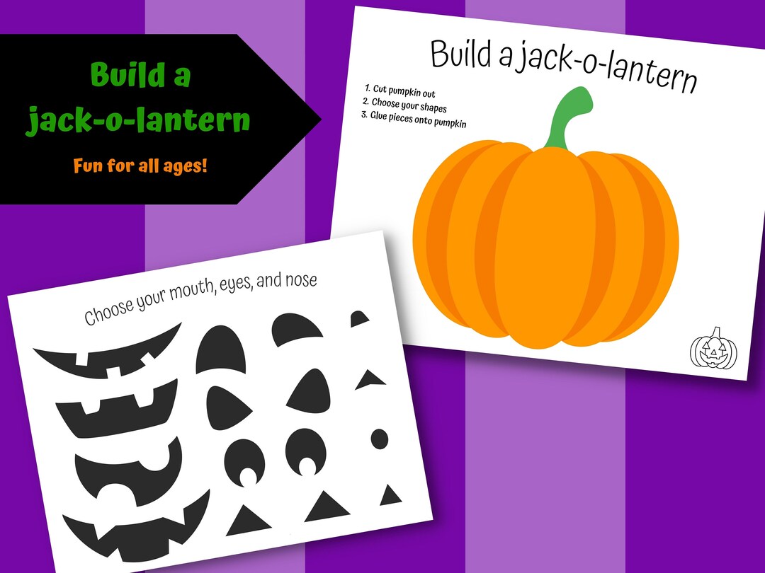 Jack-o-lantern Printable Building Kit: Halloween Craft (PDF Download ...