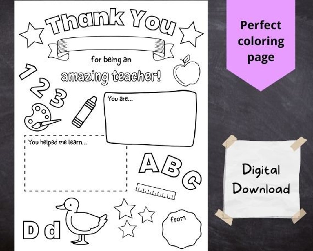 Teacher Appreciation Week Printable, Teacher Thank You, Teacher ...
