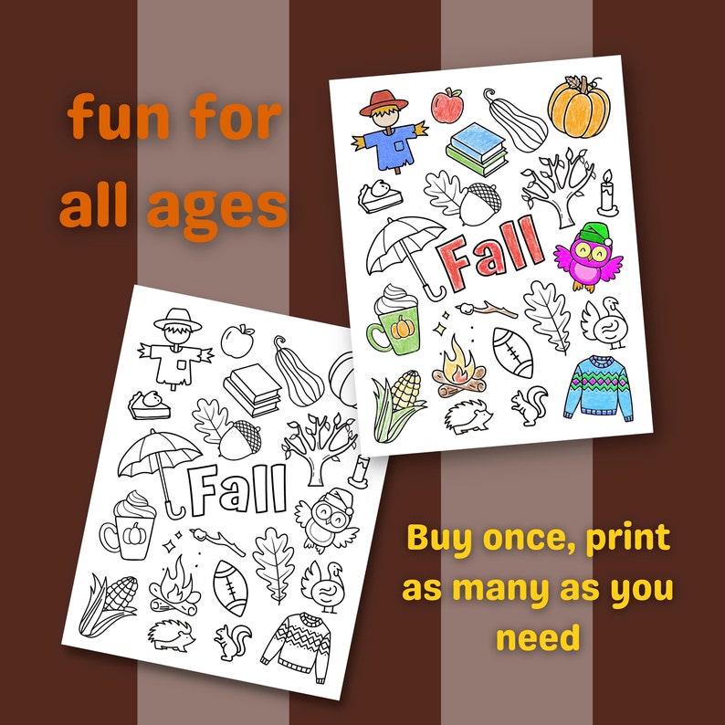 Fall Coloring Page, Classroom Activity, Teacher Download, Thanksgiving ...