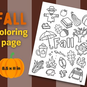 Fall Coloring Page, Classroom Activity, Teacher Download, Thanksgiving ...