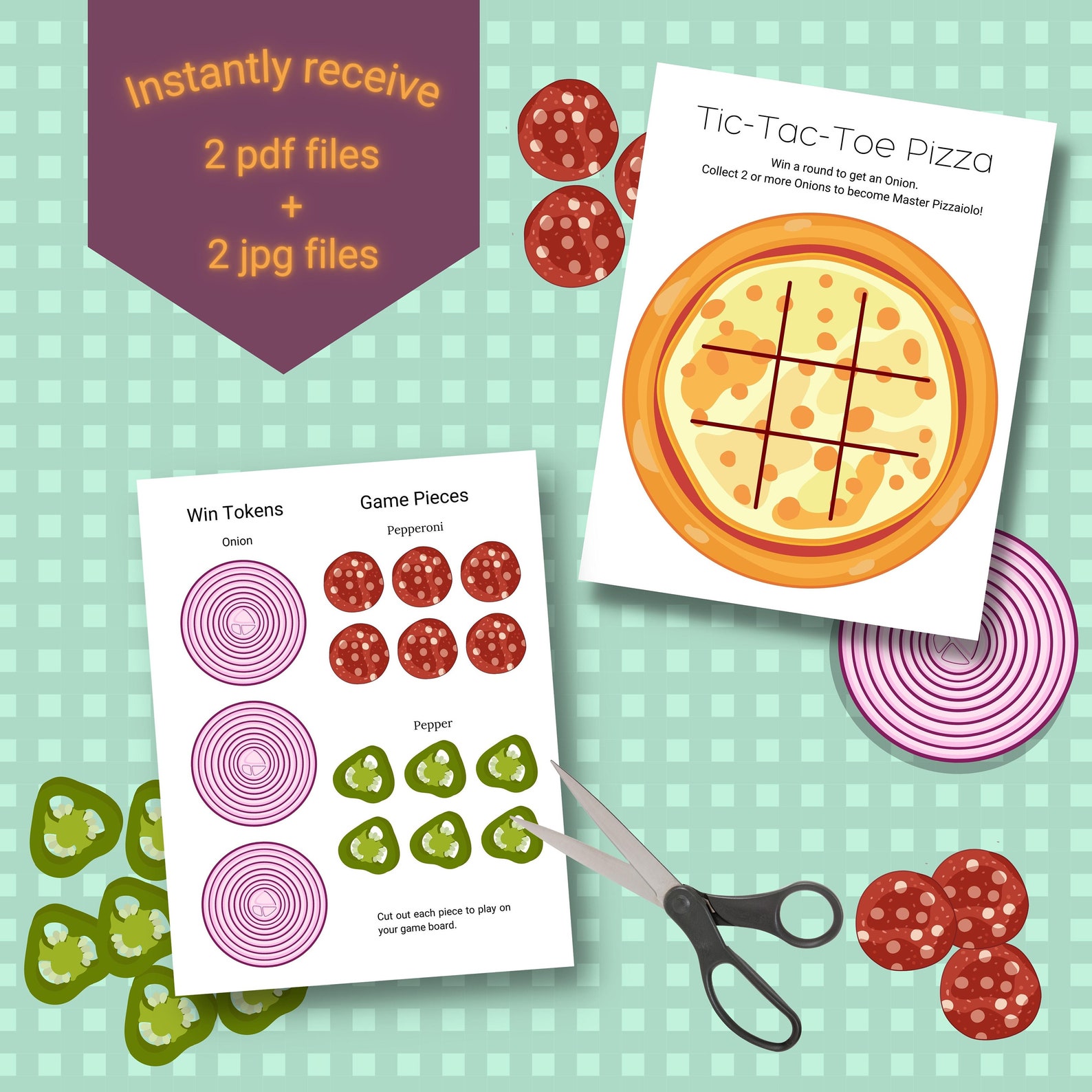Tic Tac Toe Pizza, Activity Sheet, Board Game, Teacher Printable ...