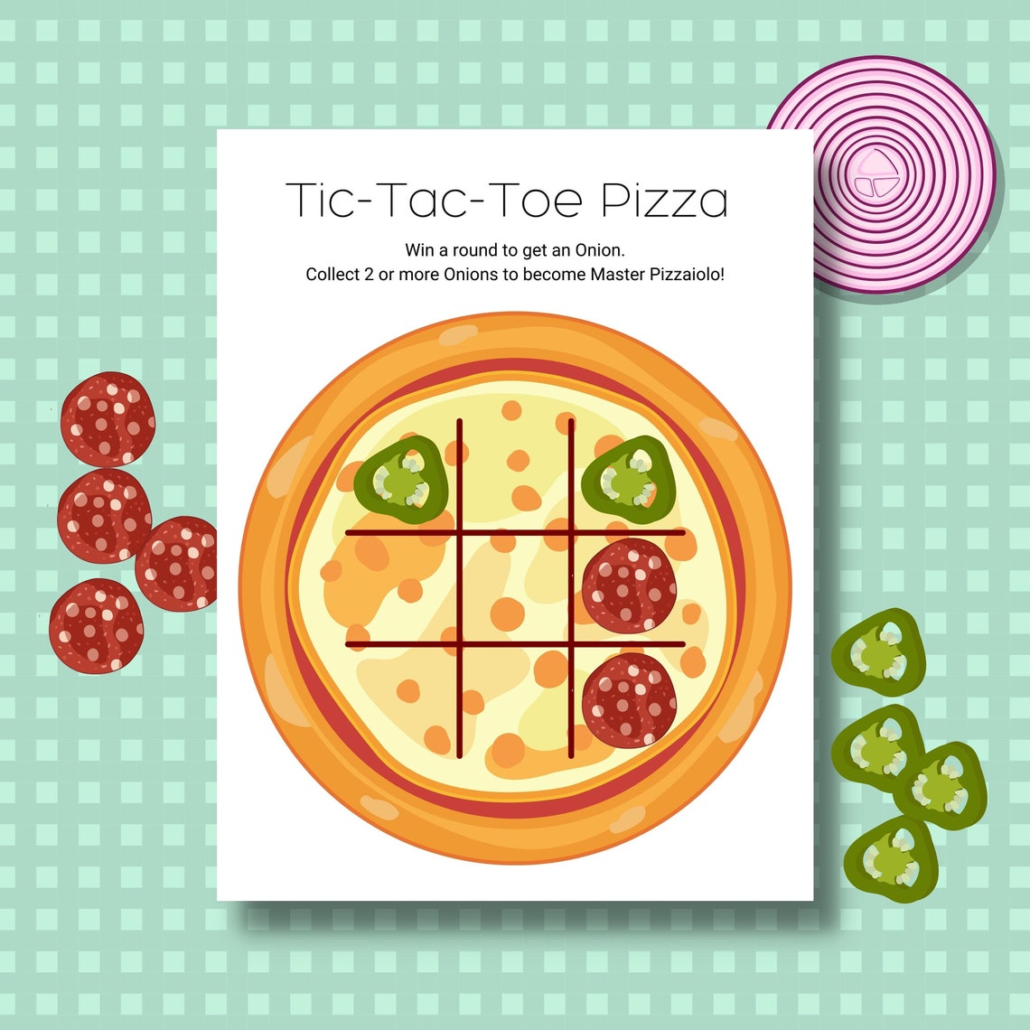 Tic Tac Toe Pizza, Activity Sheet, Board Game, Teacher Printable ...