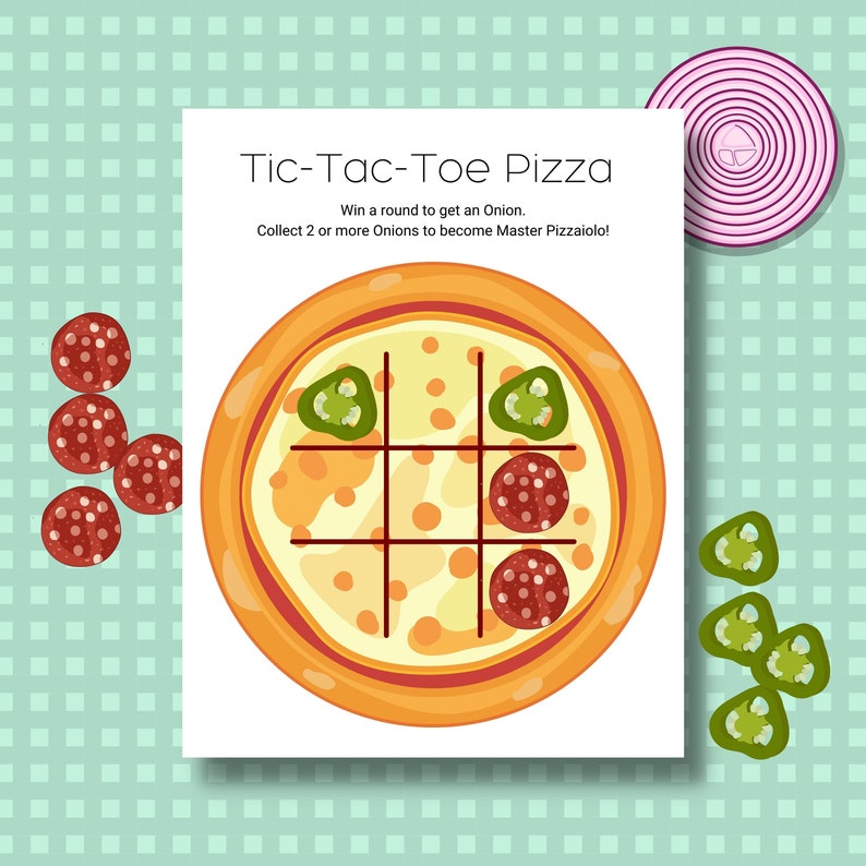 Tic Tac Toe Pizza, Activity Sheet, Board Game, Teacher Printable ...