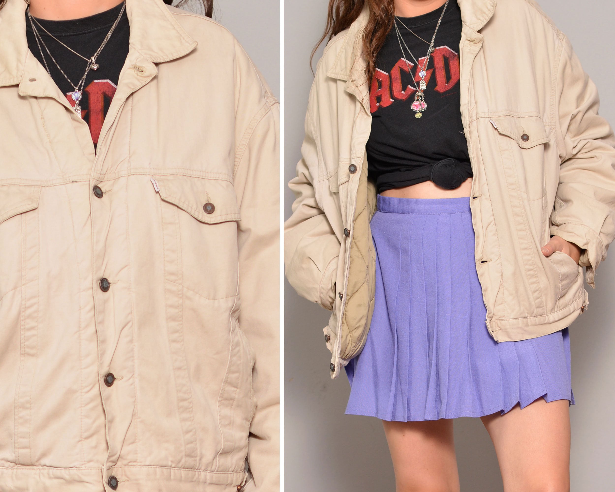 Size L Xl Worn Out Jacket Distressed Stained Jacket Trucker - Etsy