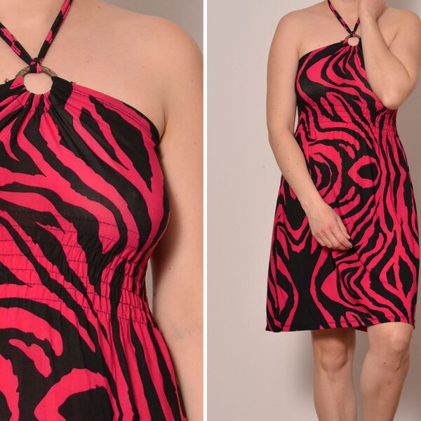 Hot Pink Zebra Dress - Etsy