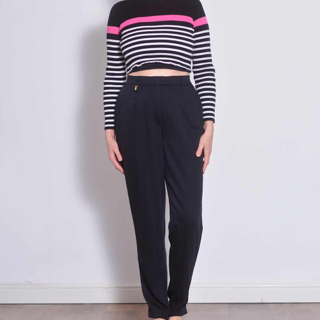 Pegged Pants by Basler | US 10 - 12 | High Waisted Tapered Legs Classic ...