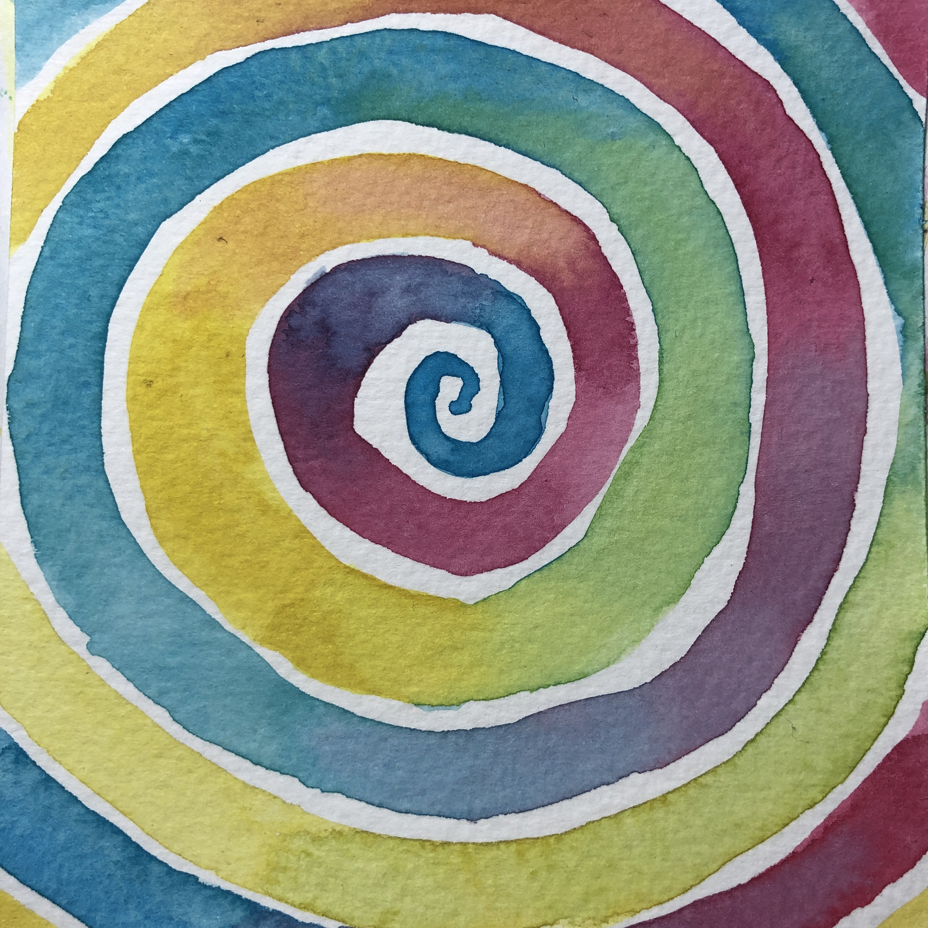 Mindful Water Colour: Spirals and Exploring Our Primary Colours With ...