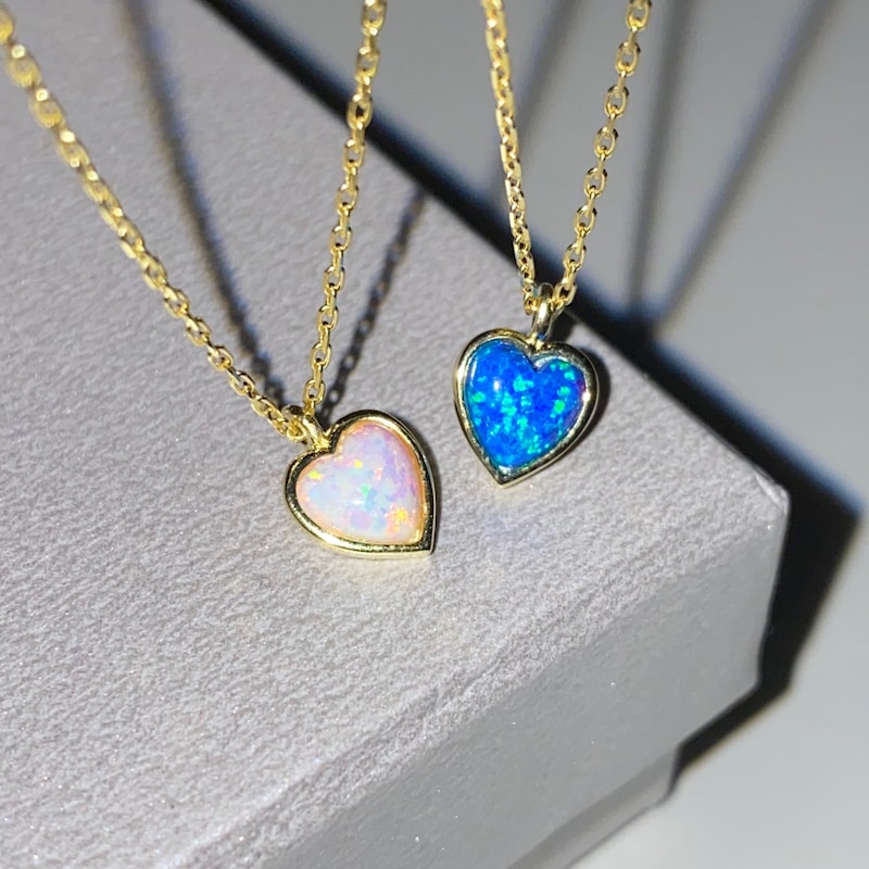 Opal Heart - Etsy