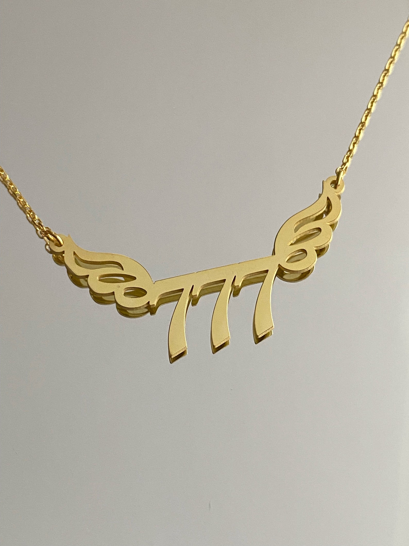 Angel Number Necklace Sterling Silver Number Necklace Angel - Etsy