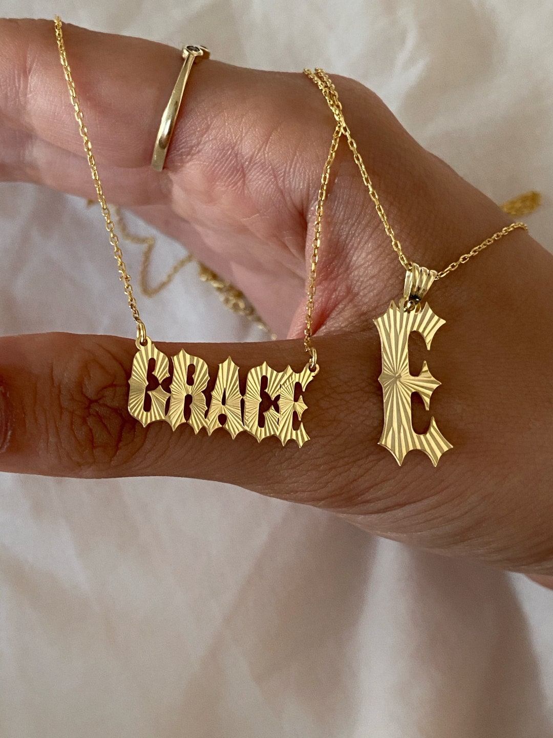 Personalized Name/initial Necklace, Custom Word/letter Necklace, 925 ...