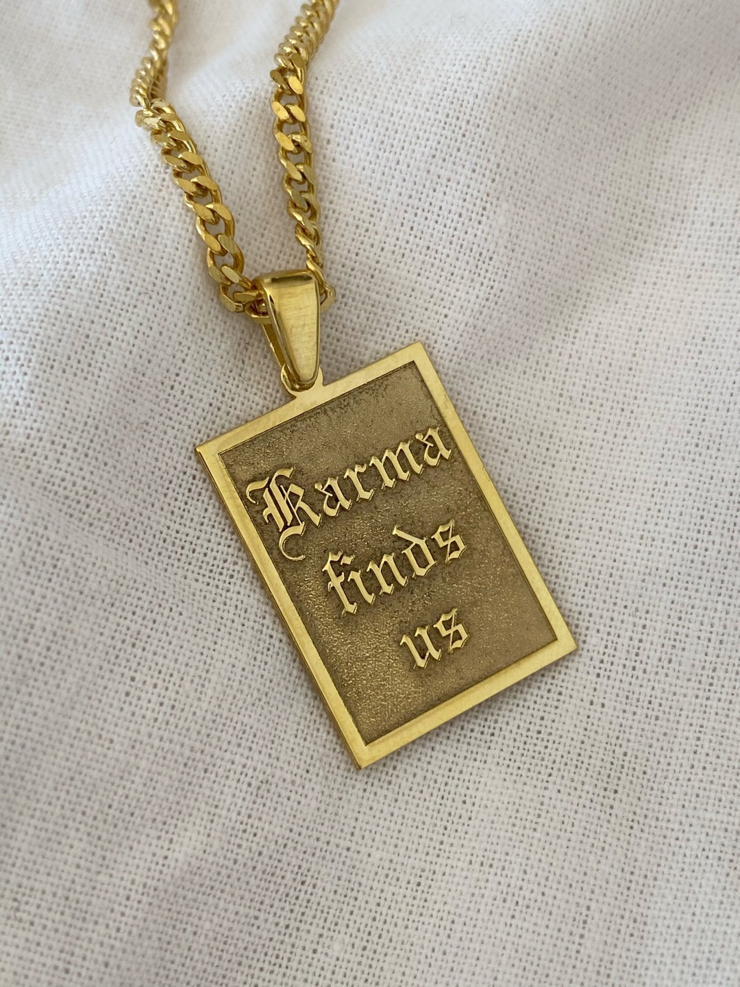 Custom Nameplate Necklace With Curb Chain by PHEARCO, 925 Sterling ...